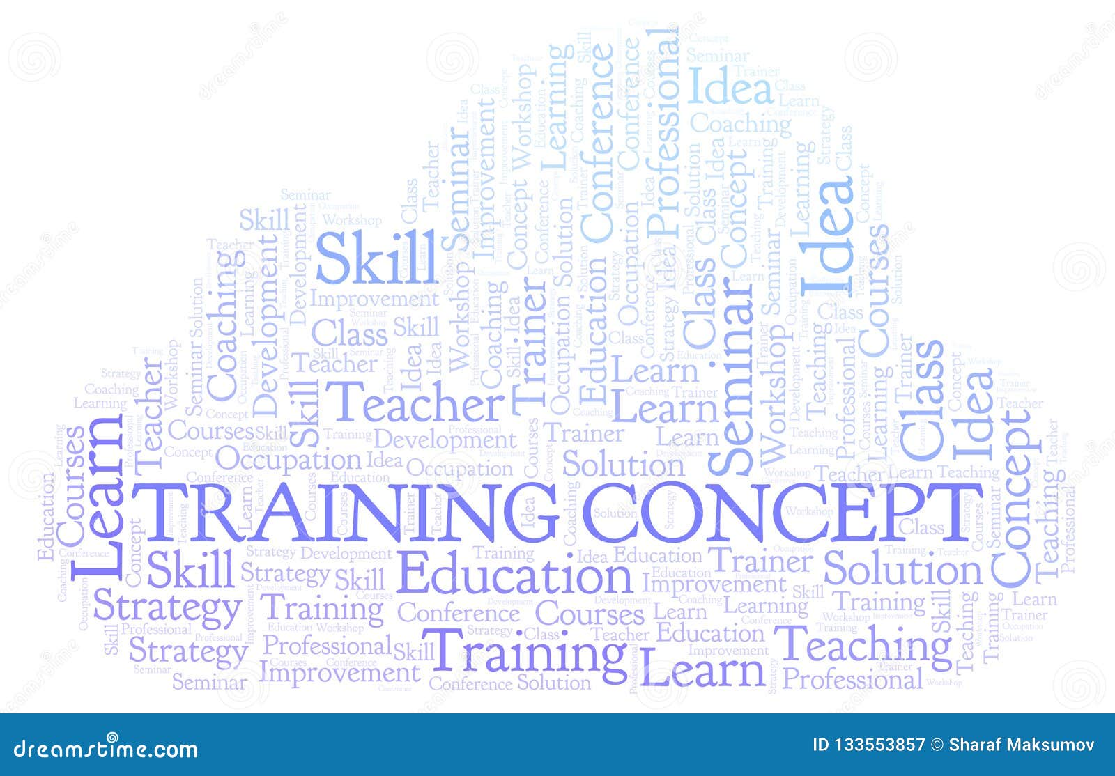 Training Concept Word Cloud Stock Illustration - Illustration of text ...