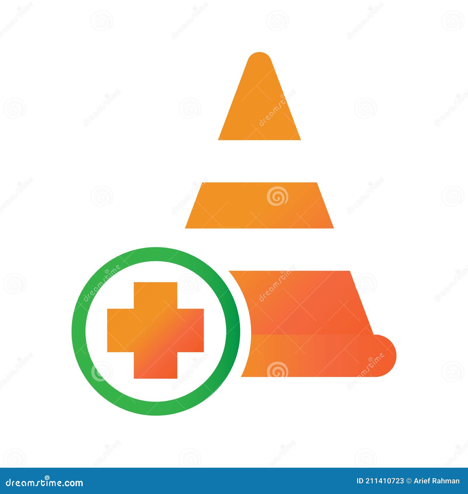Training Cone Medical Illlustration Design. Training Cone Medical Icon ...