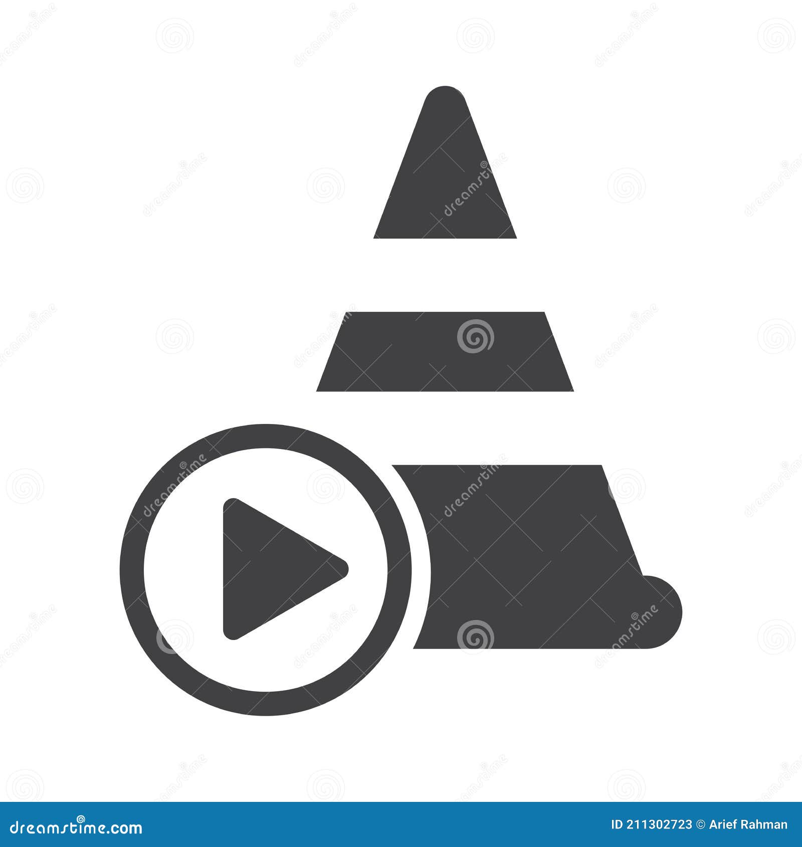 Training Cone Video Record Illlustration Design. Training Cone Video ...