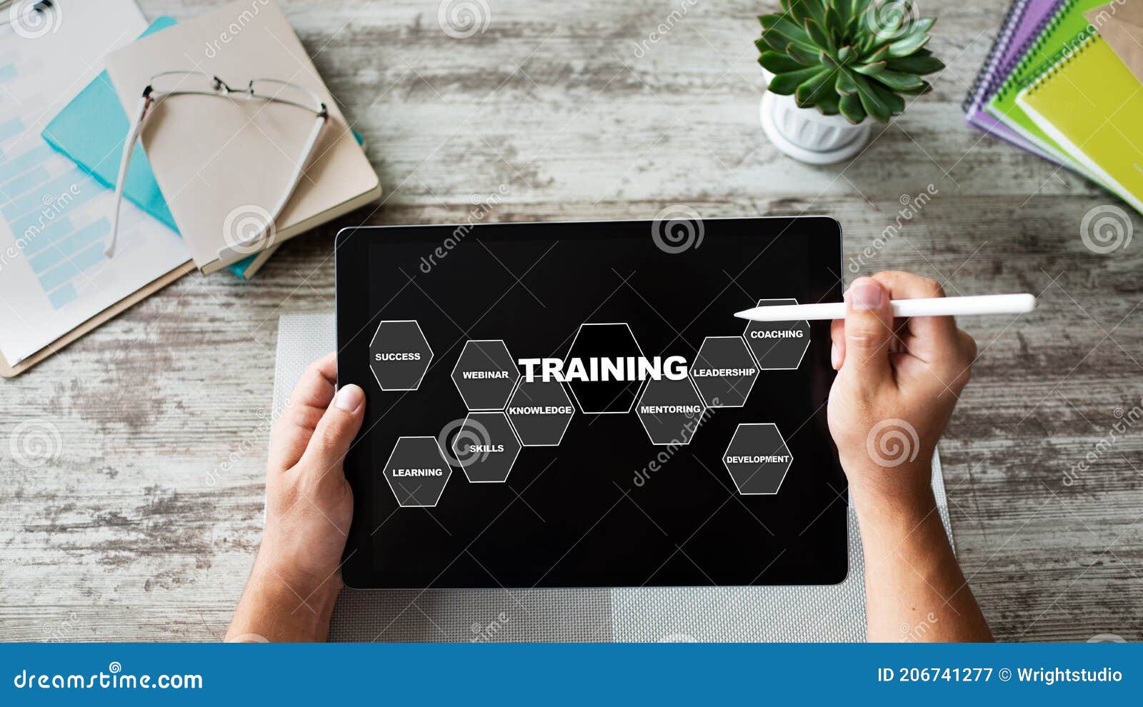 Training Course, E-learning, Education Concept on Device Screen. Stock ...