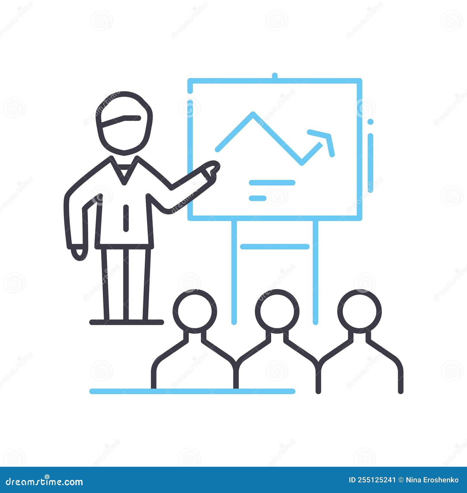 Training Course Line Icon, Outline Symbol, Vector Illustration, Concept ...