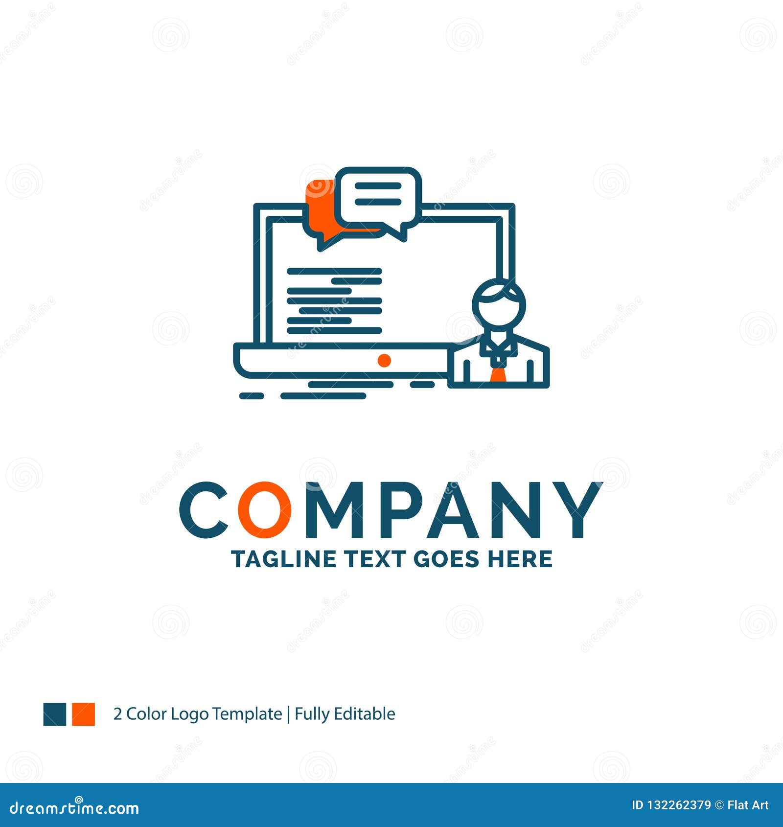 Training, Course, Online, Computer, Chat Logo Design. Blue and O Stock ...