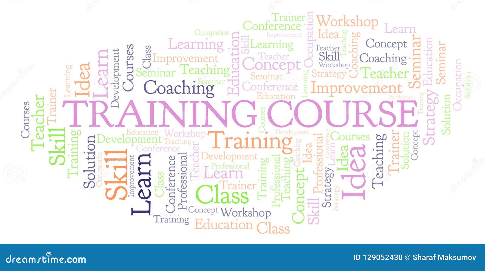 Training Course Word Cloud. Stock Illustration - Illustration of bubble ...