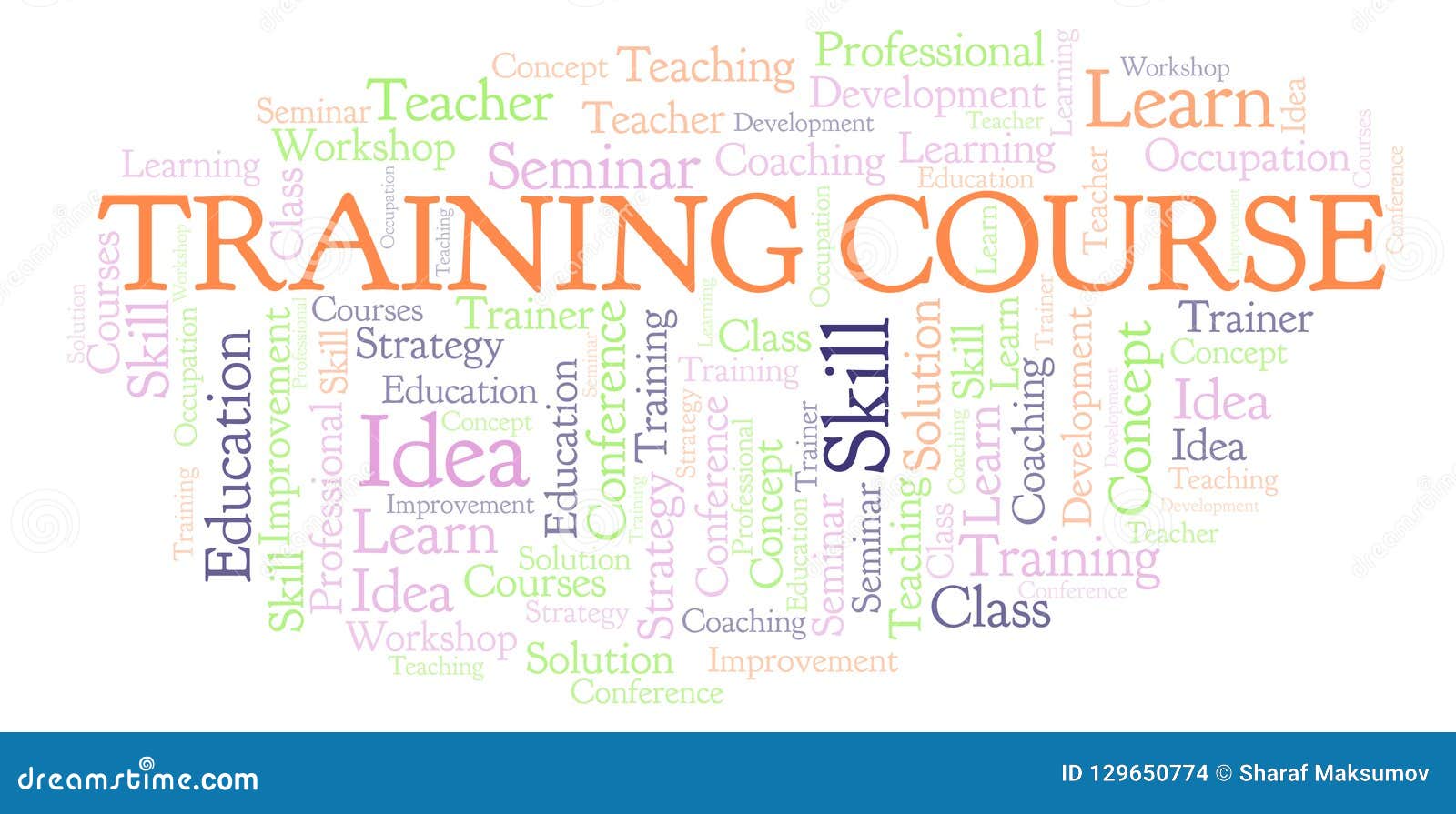 Training Course Word Cloud. Stock Illustration - Illustration of fonts ...
