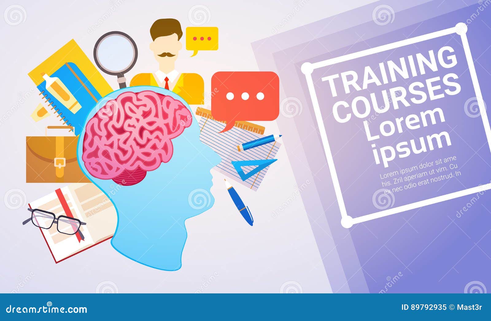 Training Courses Education Online Learning Web Banner Stock Vector ...