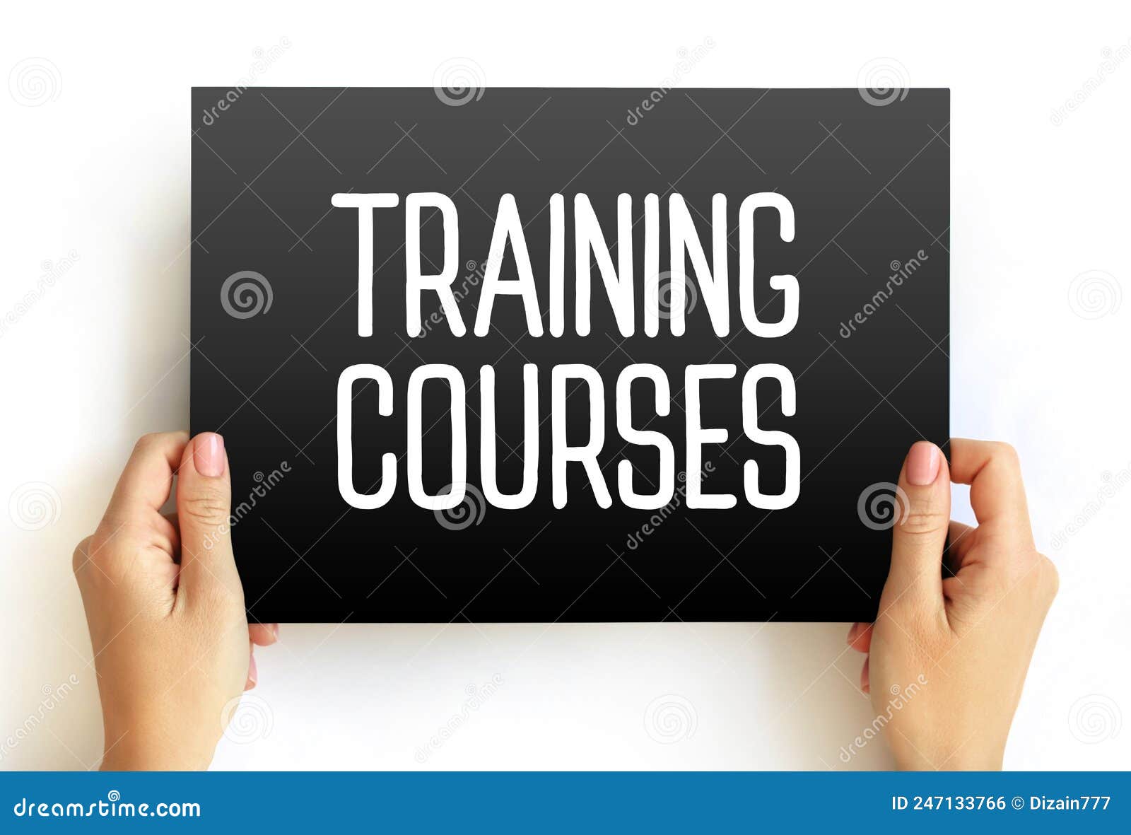 Training Courses Text on Card, Concept Background Stock Photo - Image ...