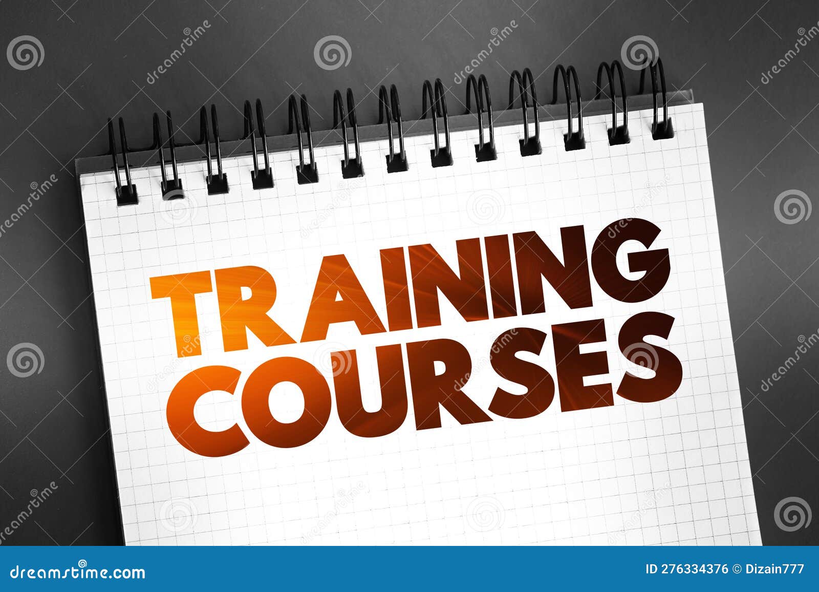 Training Courses Text on Notepad, Concept Background Stock Photo ...