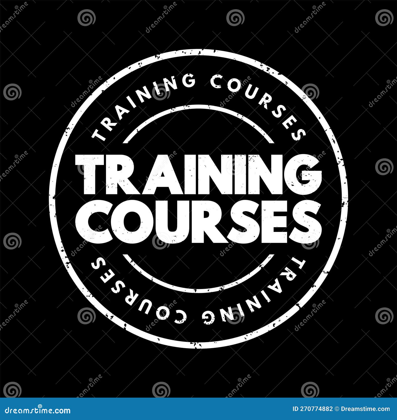 Training Courses Text Stamp, Concept Background Stock Illustration ...
