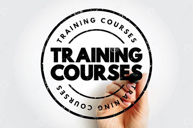 Training Courses Text Stamp, Concept Background Stock Illustration ...