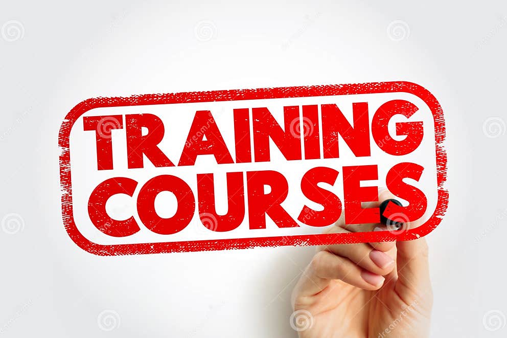 Training Courses Text Stamp, Concept Background Stock Illustration ...