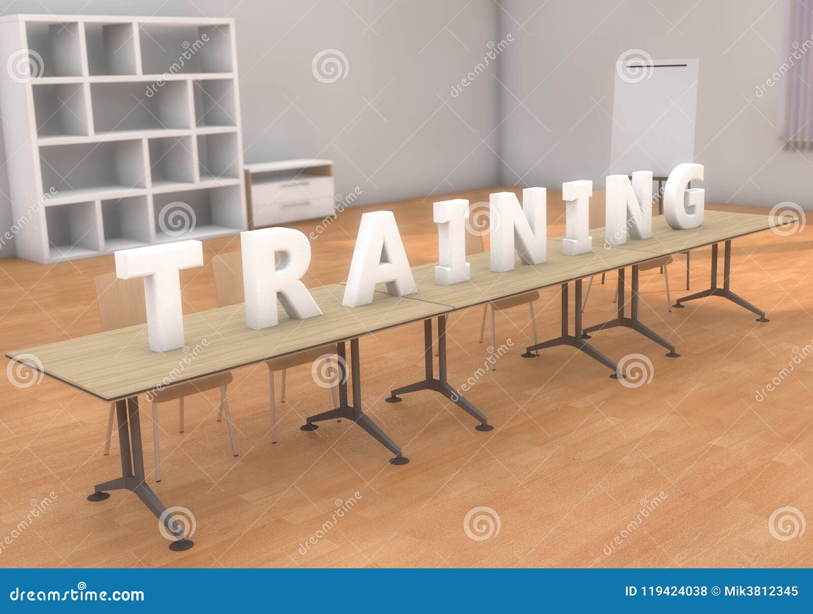 Training Text and Classroom Stock Illustration - Illustration of word ...