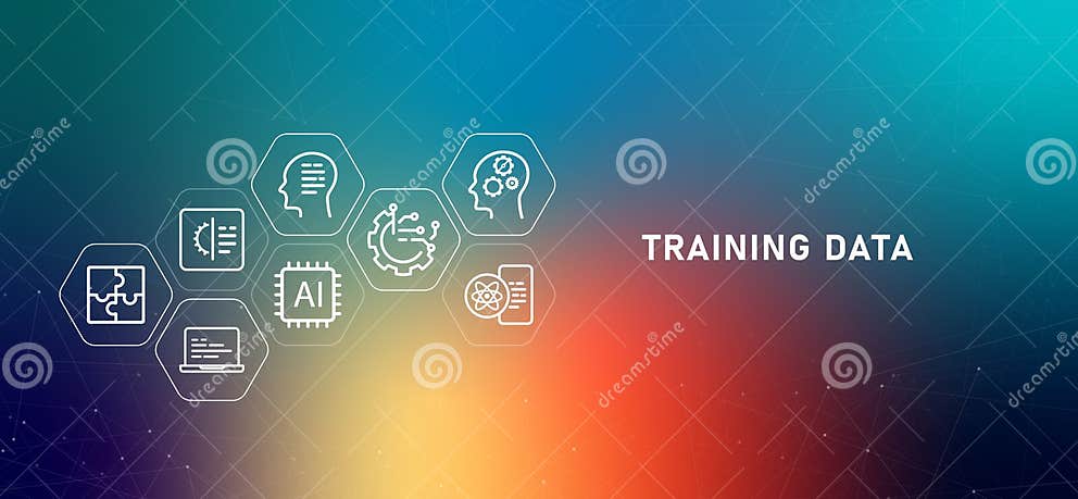 Training Data Gradient Header Modern Technology System Optimization Smart Machine Development ...