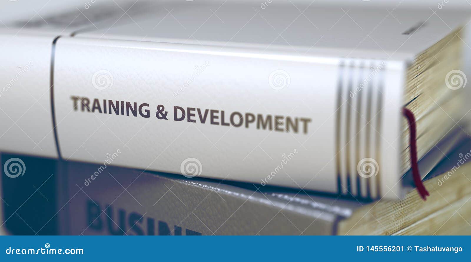 Training and Development - Book Title. 3D Render. Stock Illustration ...