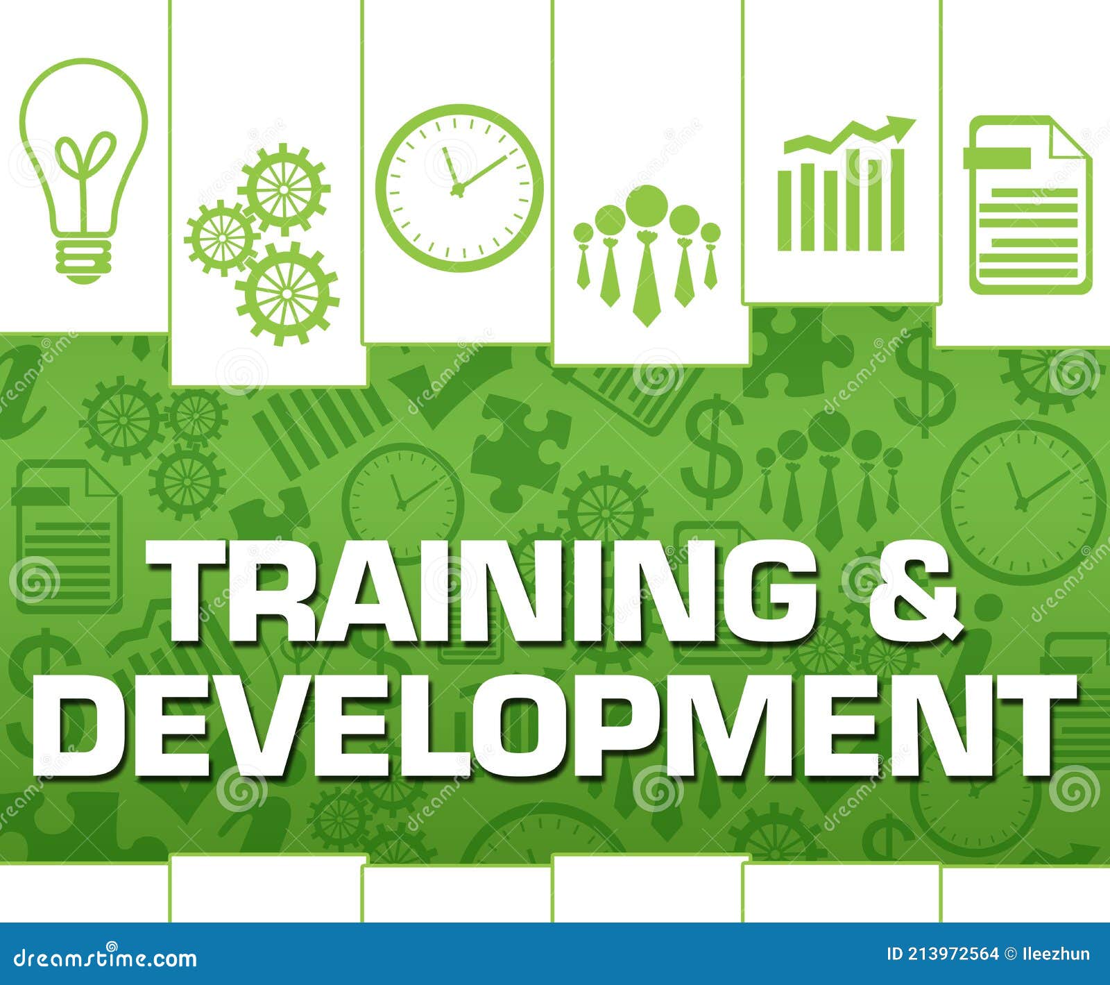 Training and Development Green Stripes Lines Symbols Stock Illustration ...