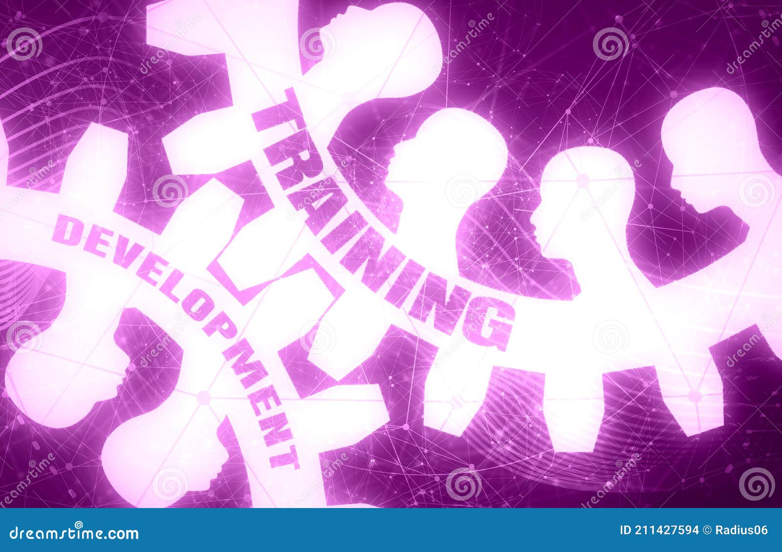 Training and Development Connection Stock Illustration - Illustration ...