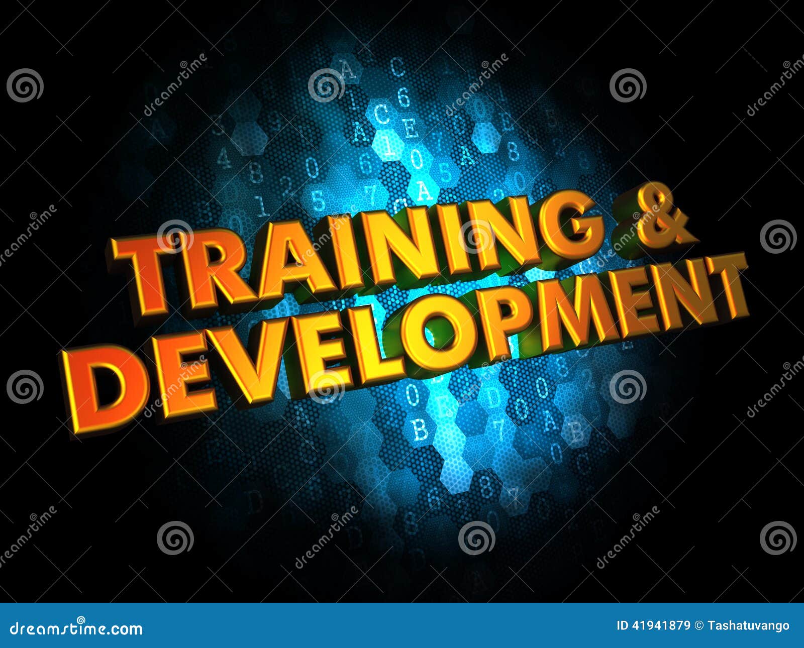 Training and Development on Digital Background. Stock Image - Image of ...