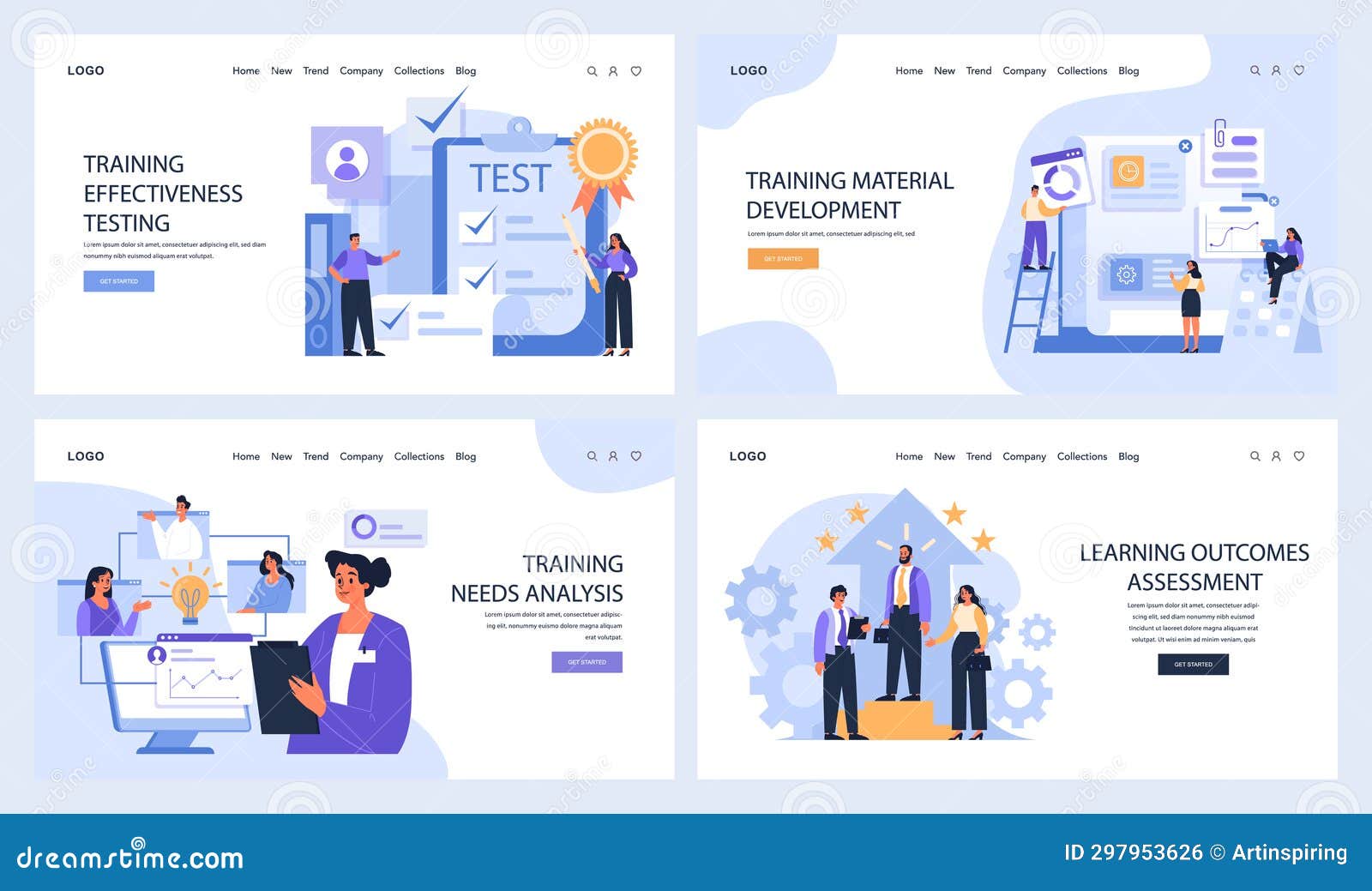Training and Development Set. Flat Vector. Stock Illustration ...