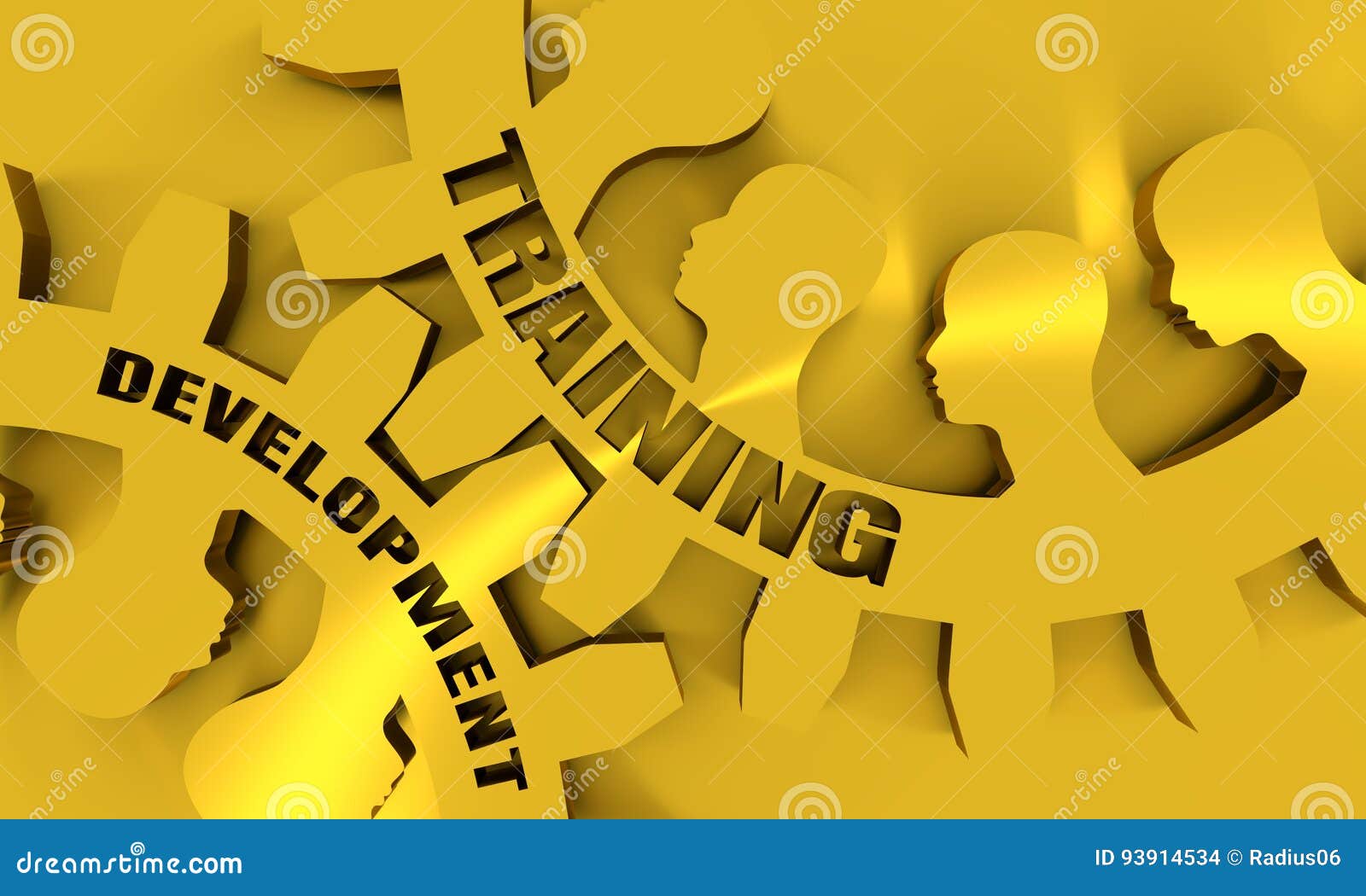 Training and Development Text on the Gears. Stock Illustration ...