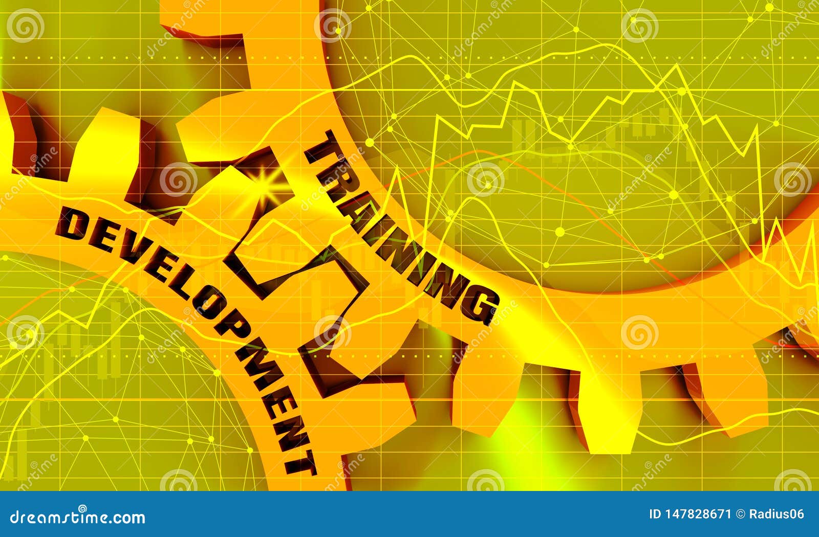 Training and Development Text on the Gears. Stock Illustration ...