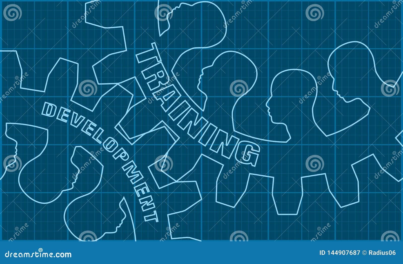 Training and Development Text on the Gears. Stock Vector - Illustration ...