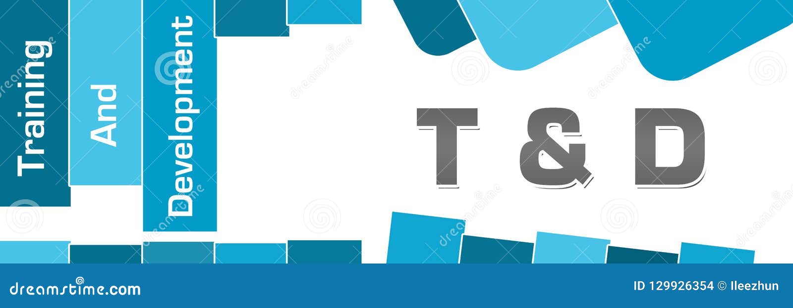 Training and Development Blue Stripes Rounded Squares Stock ...