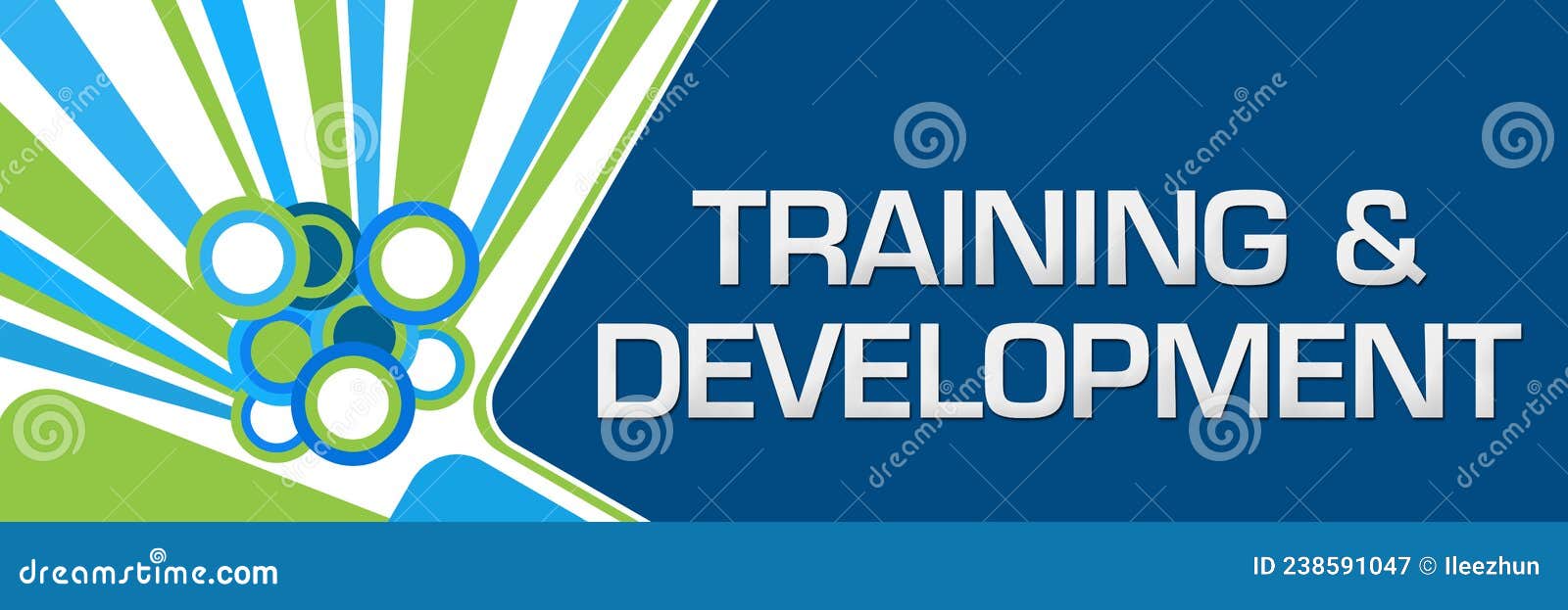 Training and Development Green Blue Element Left Stock Illustration ...