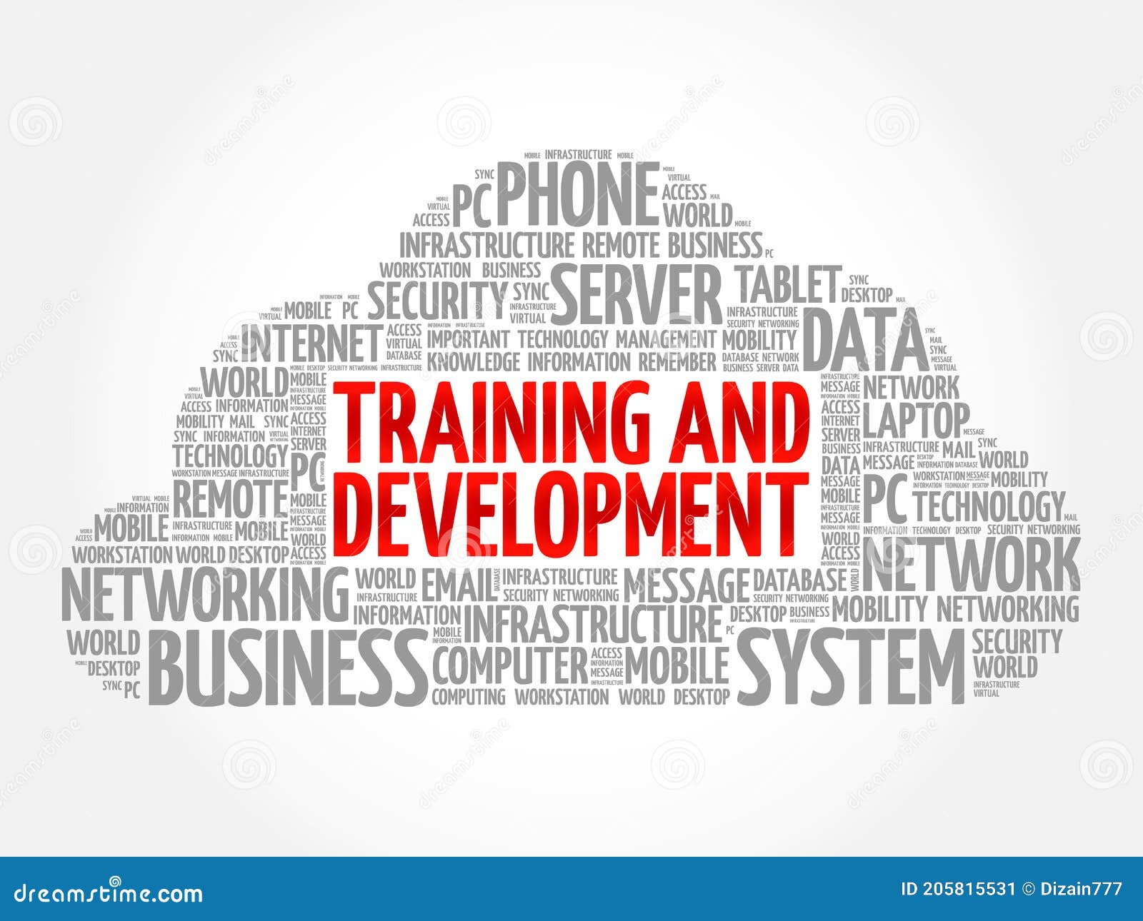 Training and Development Word Cloud Stock Illustration - Illustration ...
