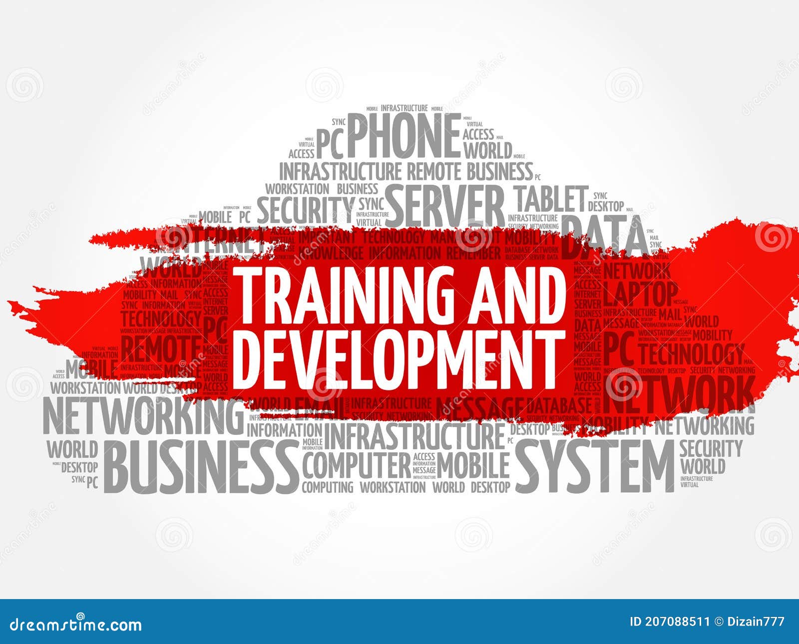 Training Development Word Cloud Stock Illustration - Illustration of ...