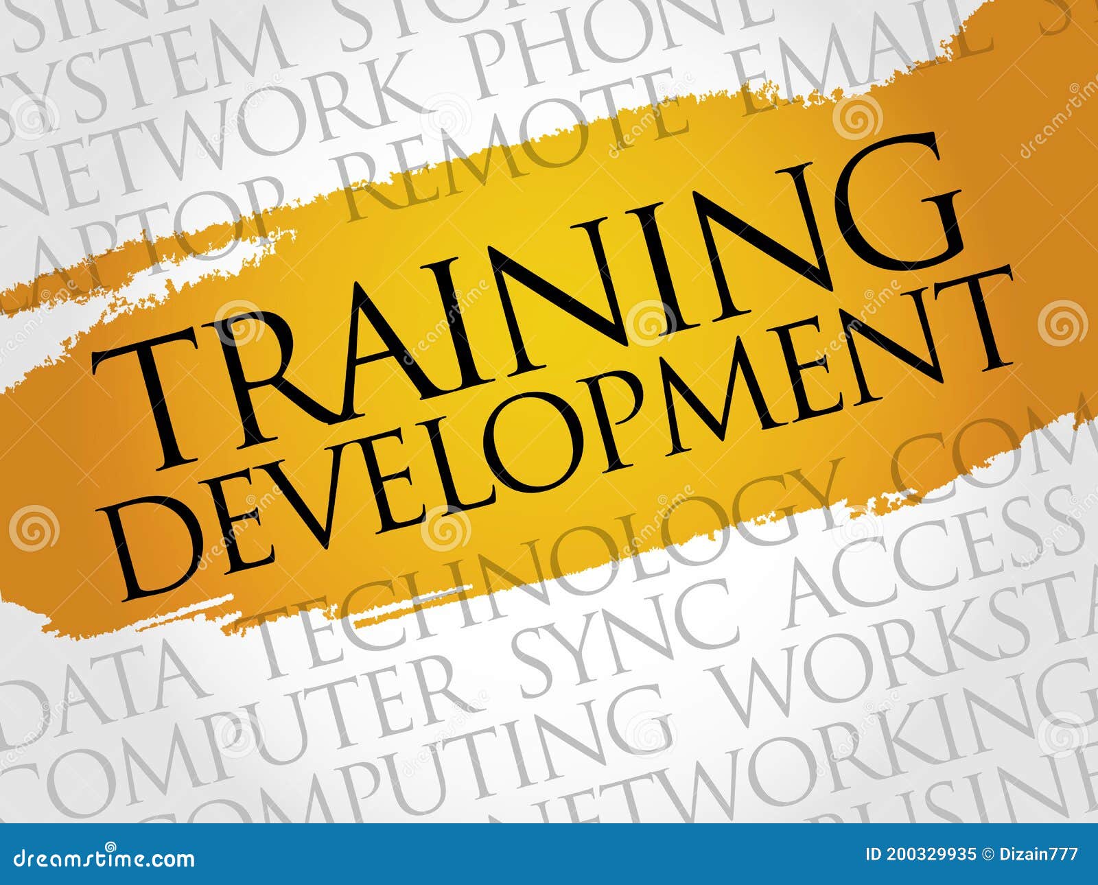 Training Development Word Cloud Stock Illustration - Illustration of ...