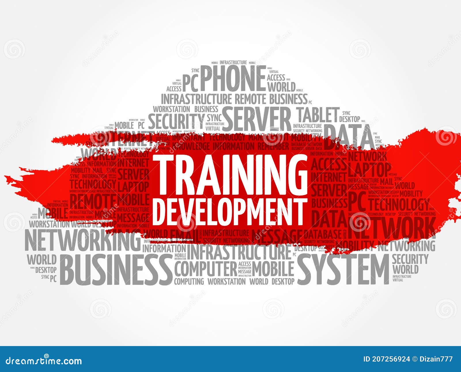 Training Development Word Cloud Stock Illustration - Illustration of ...