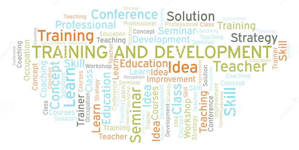Training and Development Word Cloud. Stock Illustration - Illustration ...