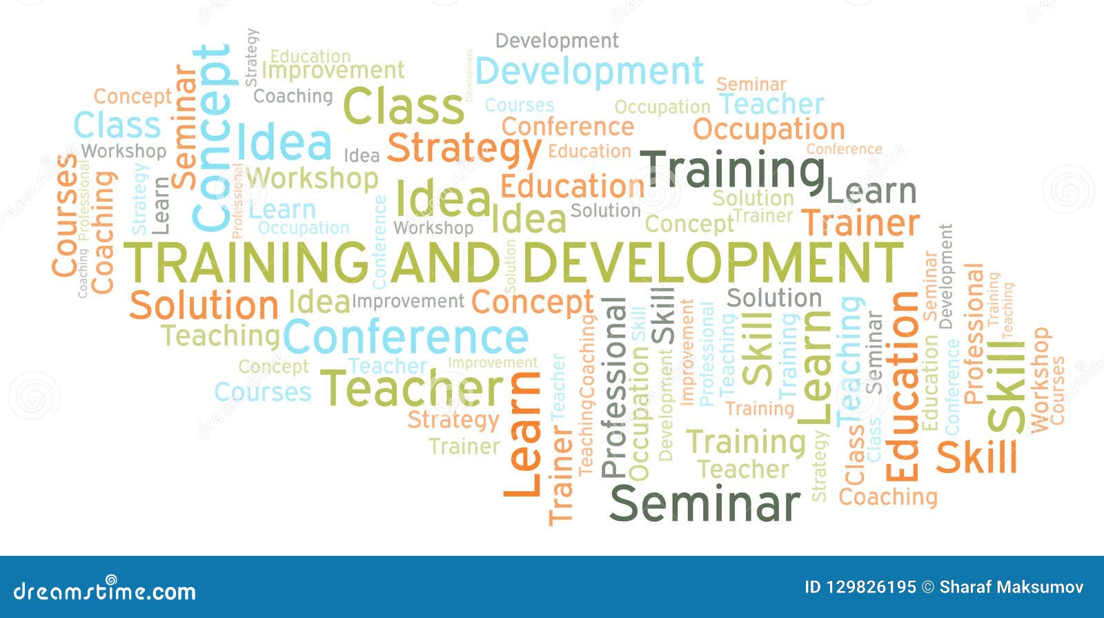 Training and Development Word Cloud. Stock Illustration - Illustration ...