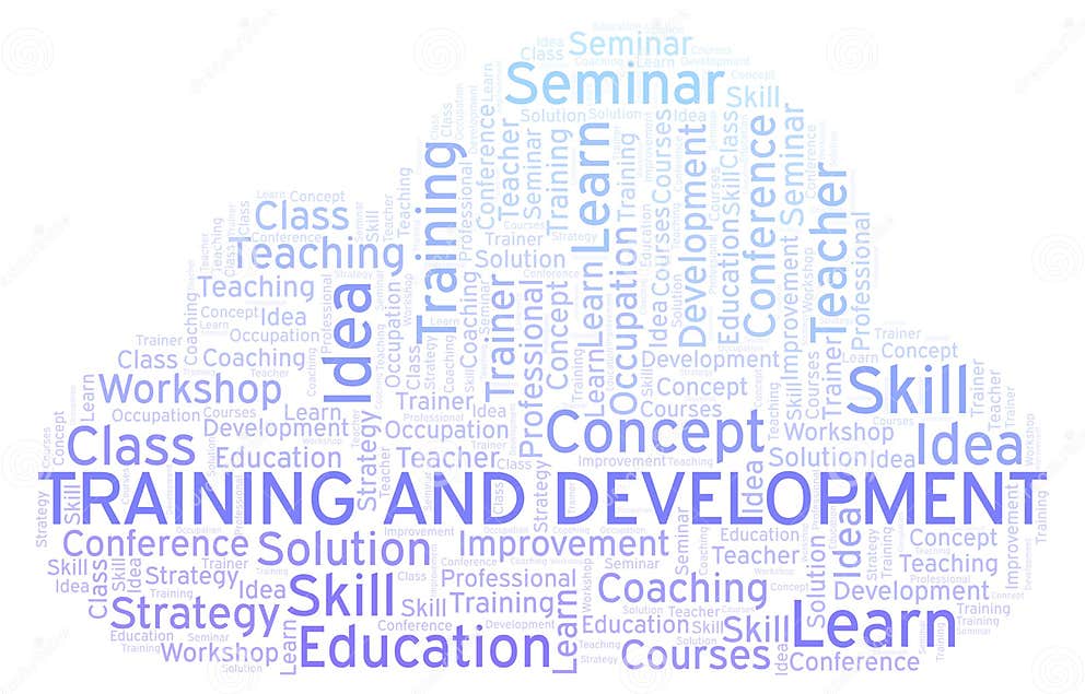 Training and Development Word Cloud. Stock Illustration - Illustration ...