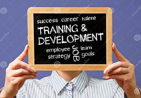Training and Development Words Stock Image - Image of black, board ...