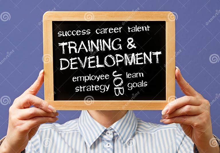 Training and Development Words Stock Image - Image of black, board ...