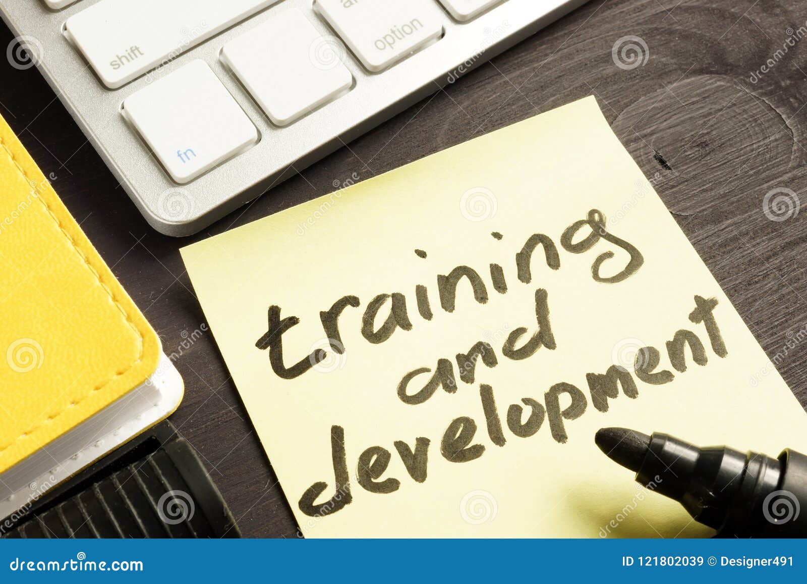 Training and Development Written in a Note. Stock Image - Image of ...