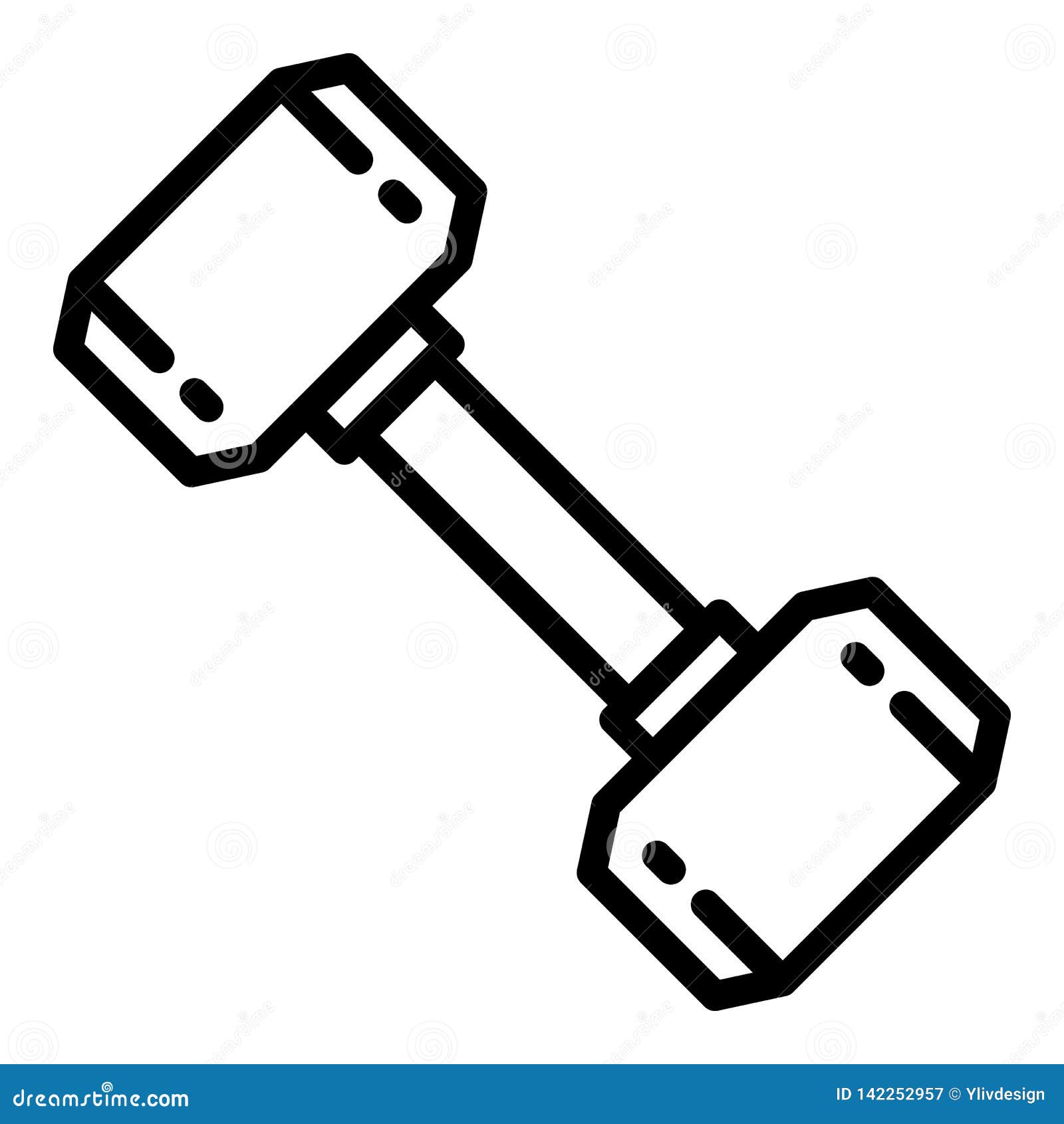Dumbell Icon On White Background. Simple Element Illustration From Free ...