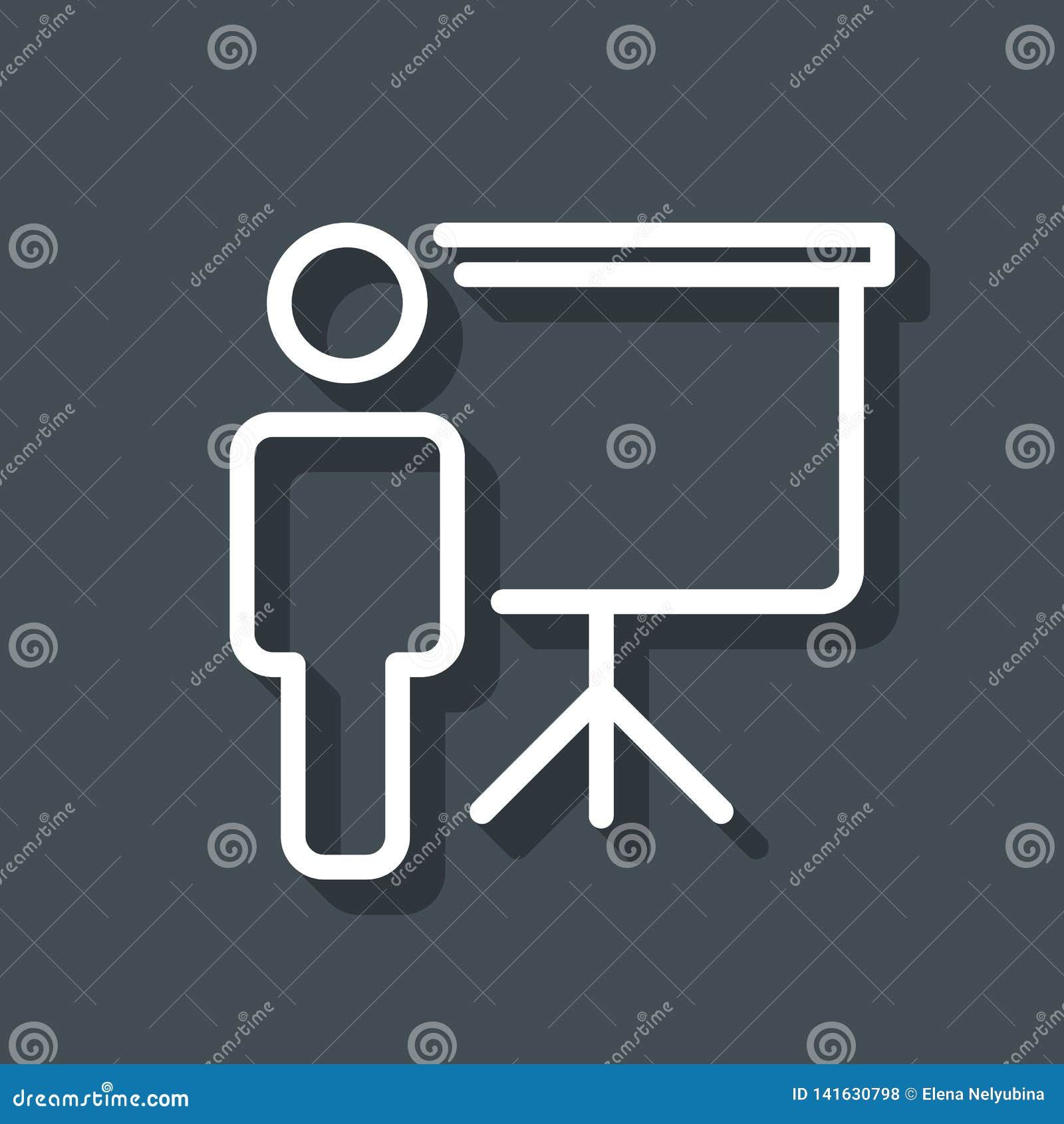 Training, Education and Presentation Icon. Vector Illustration. Stock ...