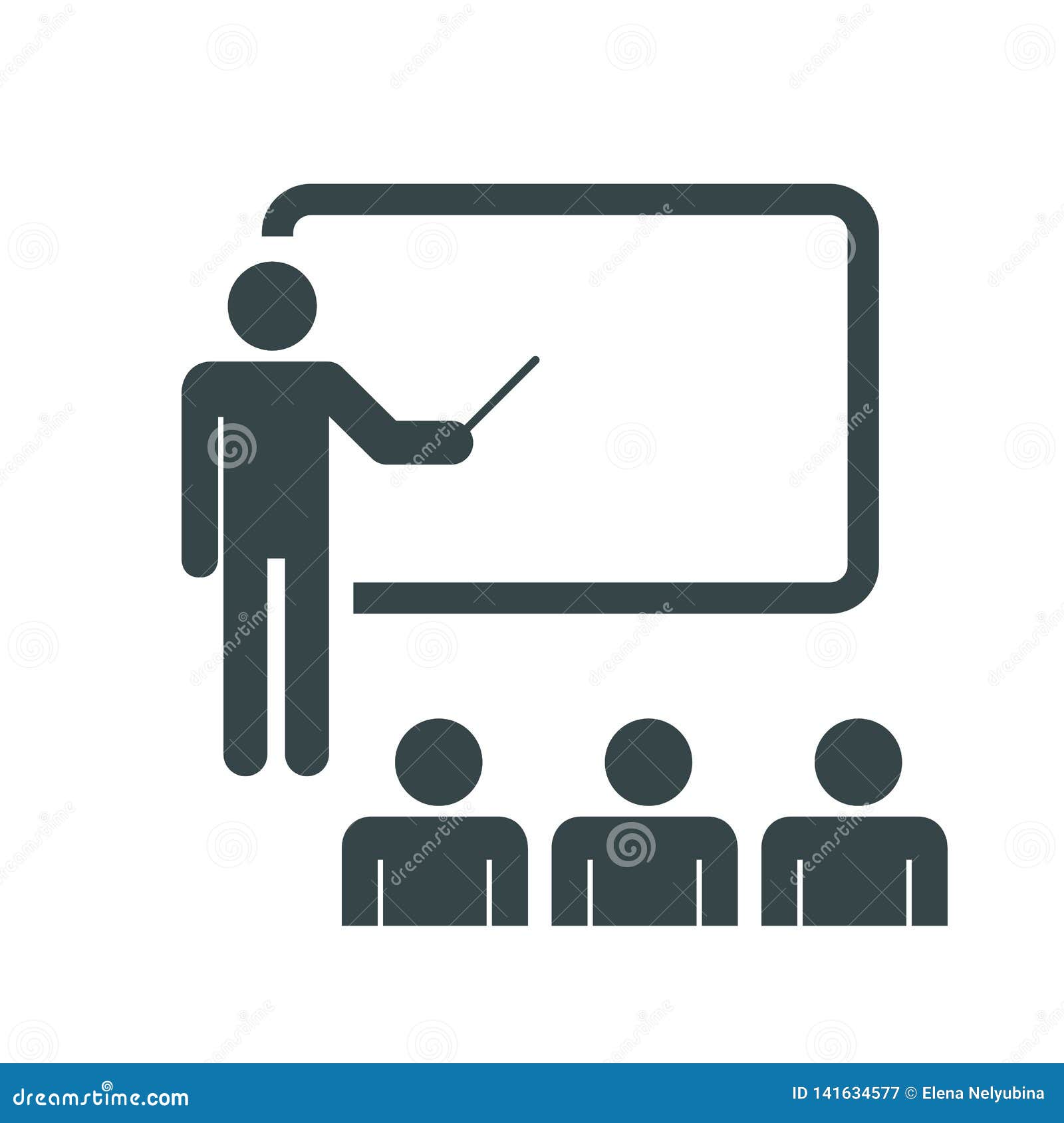 Training, Education and Presentation Icon. Vector Illustration Stock ...
