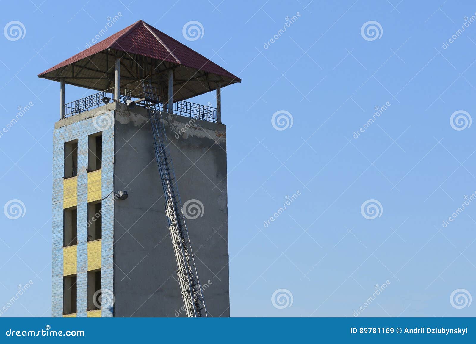 Training fire tower stock image. Image of fire, firefighter - 89781169
