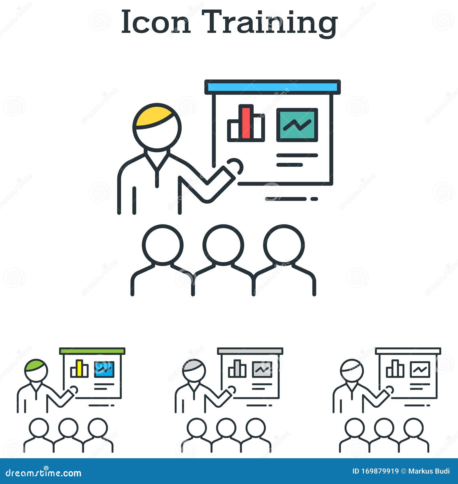 Training Flat Icon Design for Infographics and Businesses Stock Vector ...
