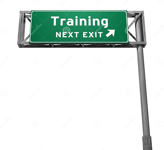 Training - Freeway Exit Sign Stock Photo - Image of next, opportunity ...