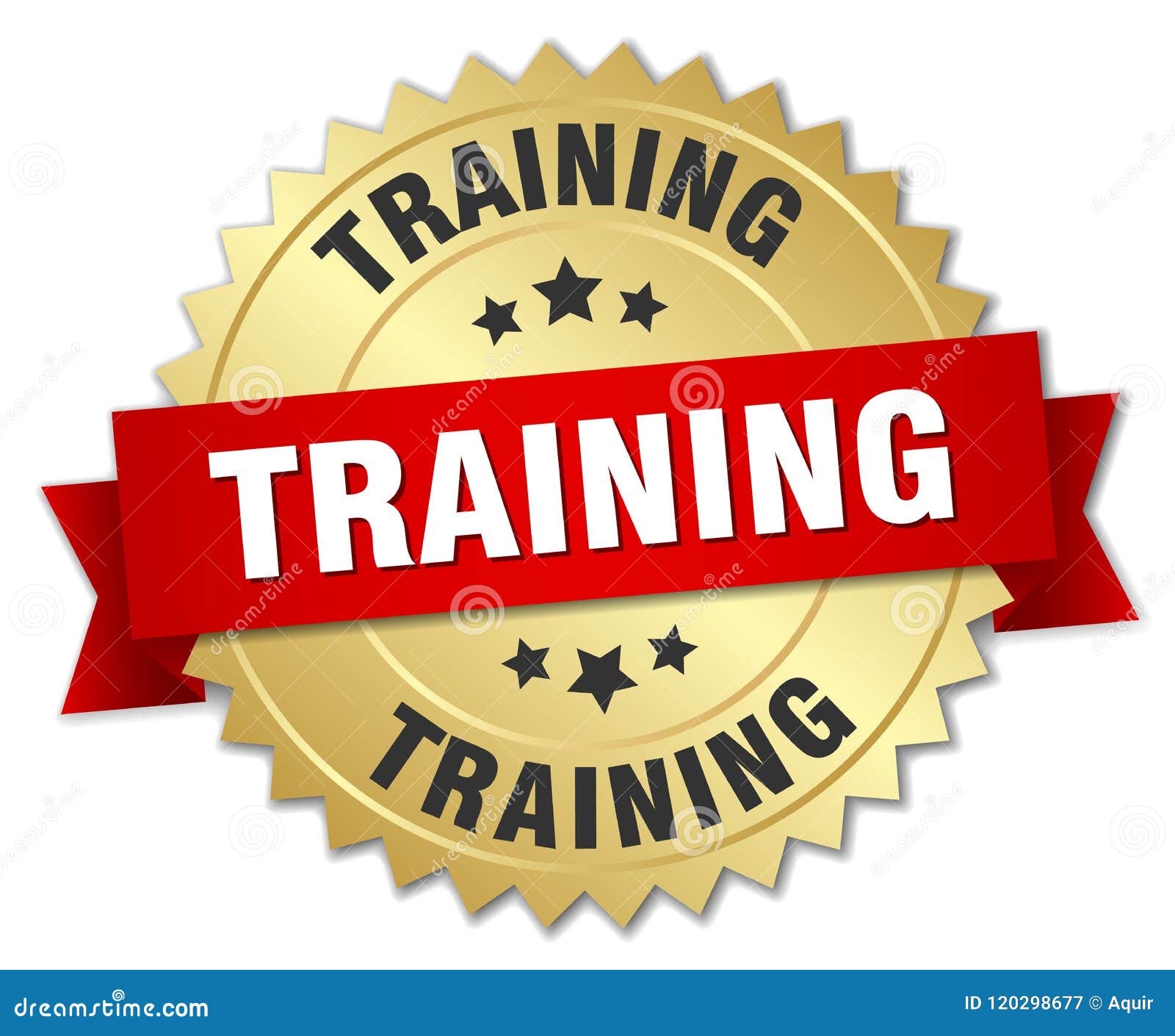 Training stock vector. Illustration of ribbon, stamp - 120298677