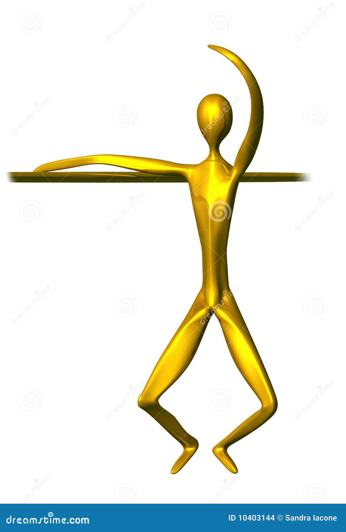 Training Golden Ballet Dancer Stock Illustration - Illustration of ...