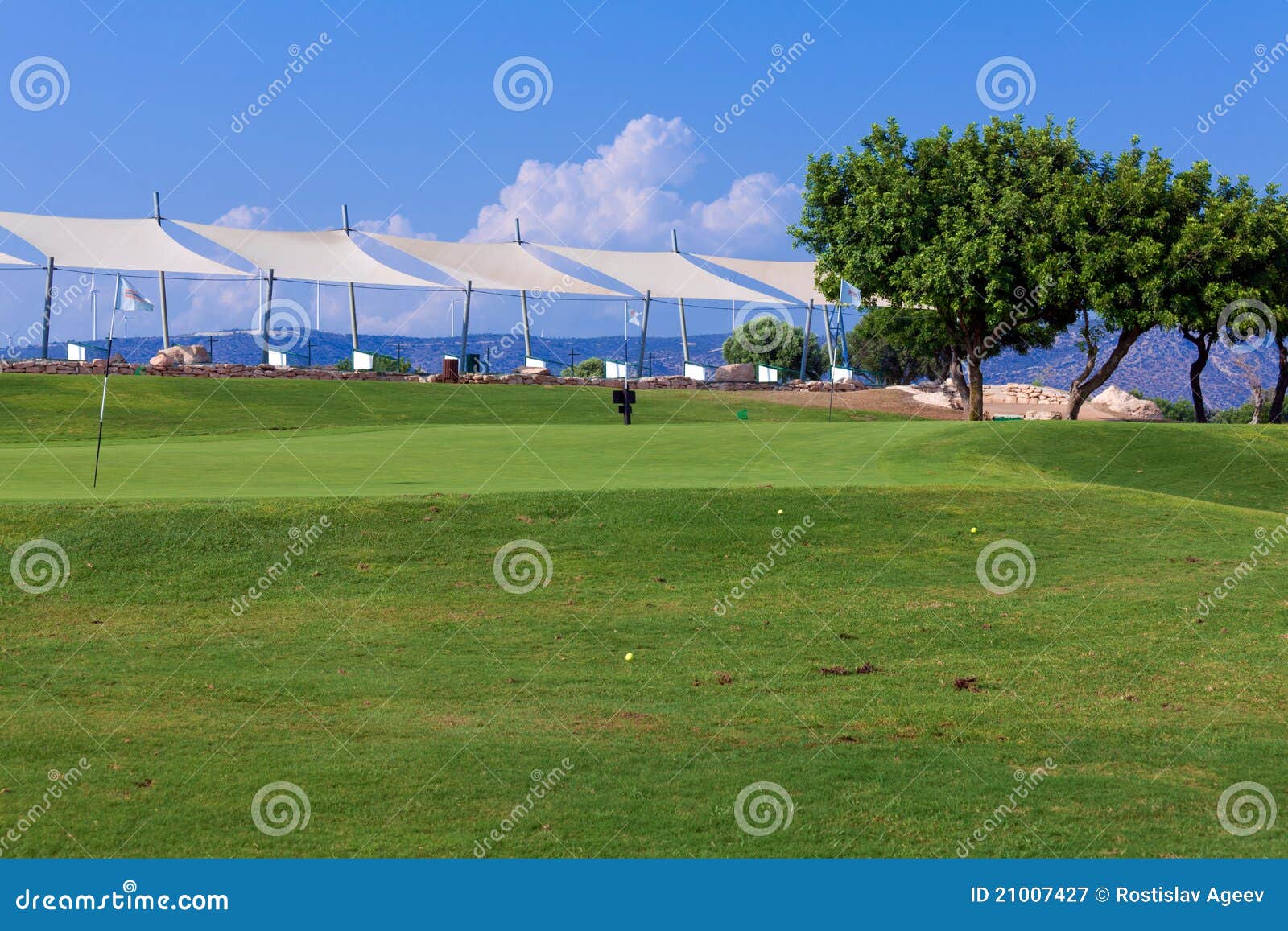 Training Golf Field for Range Shots Stock Image - Image of holiday ...