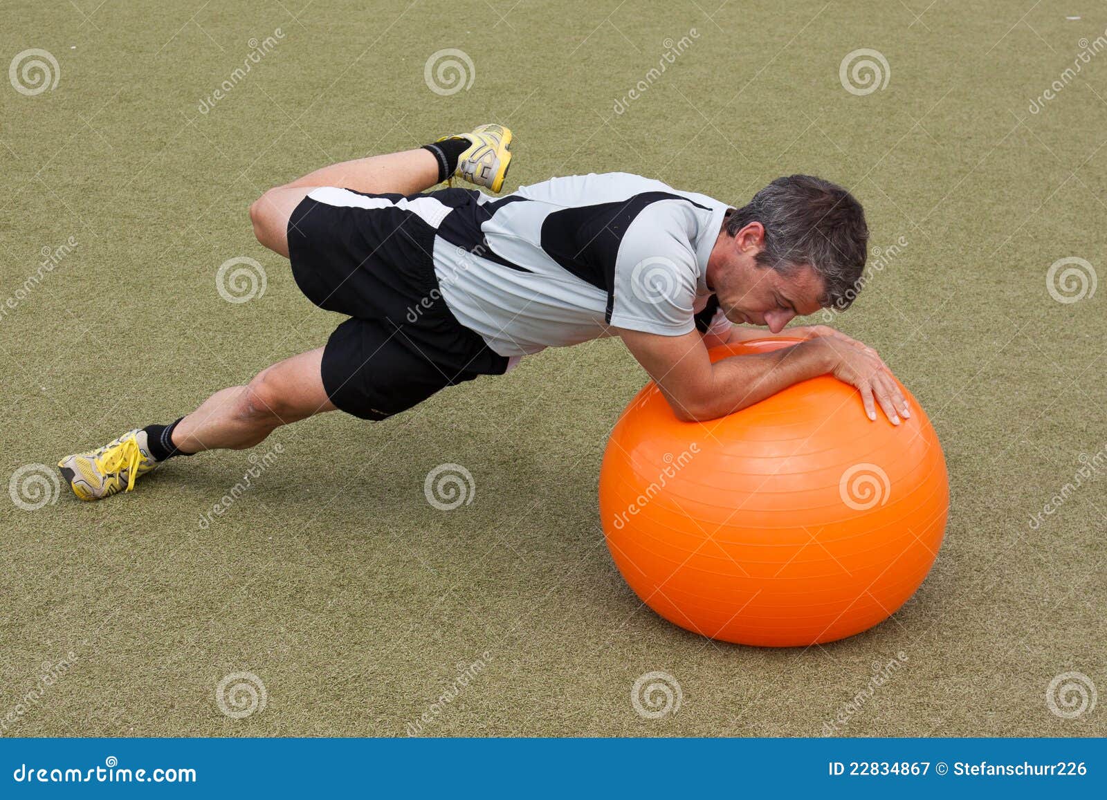 Training with a Gymnastic Ball Stock Image - Image of swissball ...