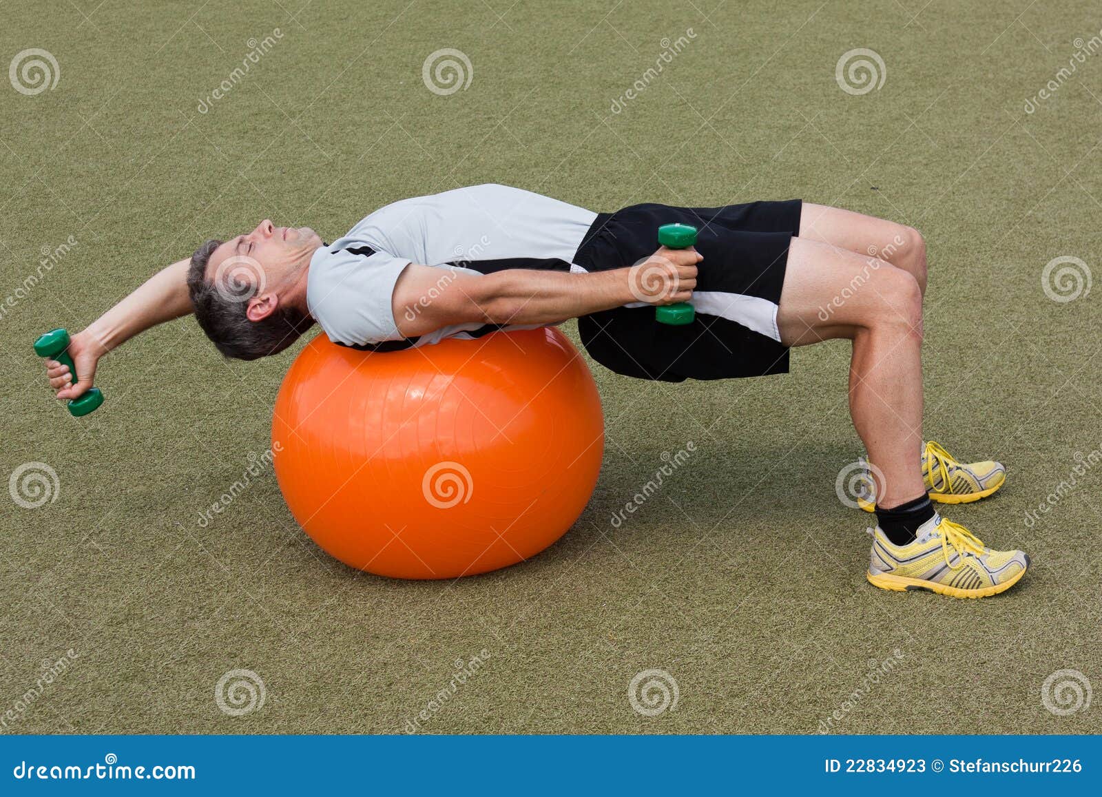 Training with Handles and Gymnastic Ball Stock Image - Image of ...