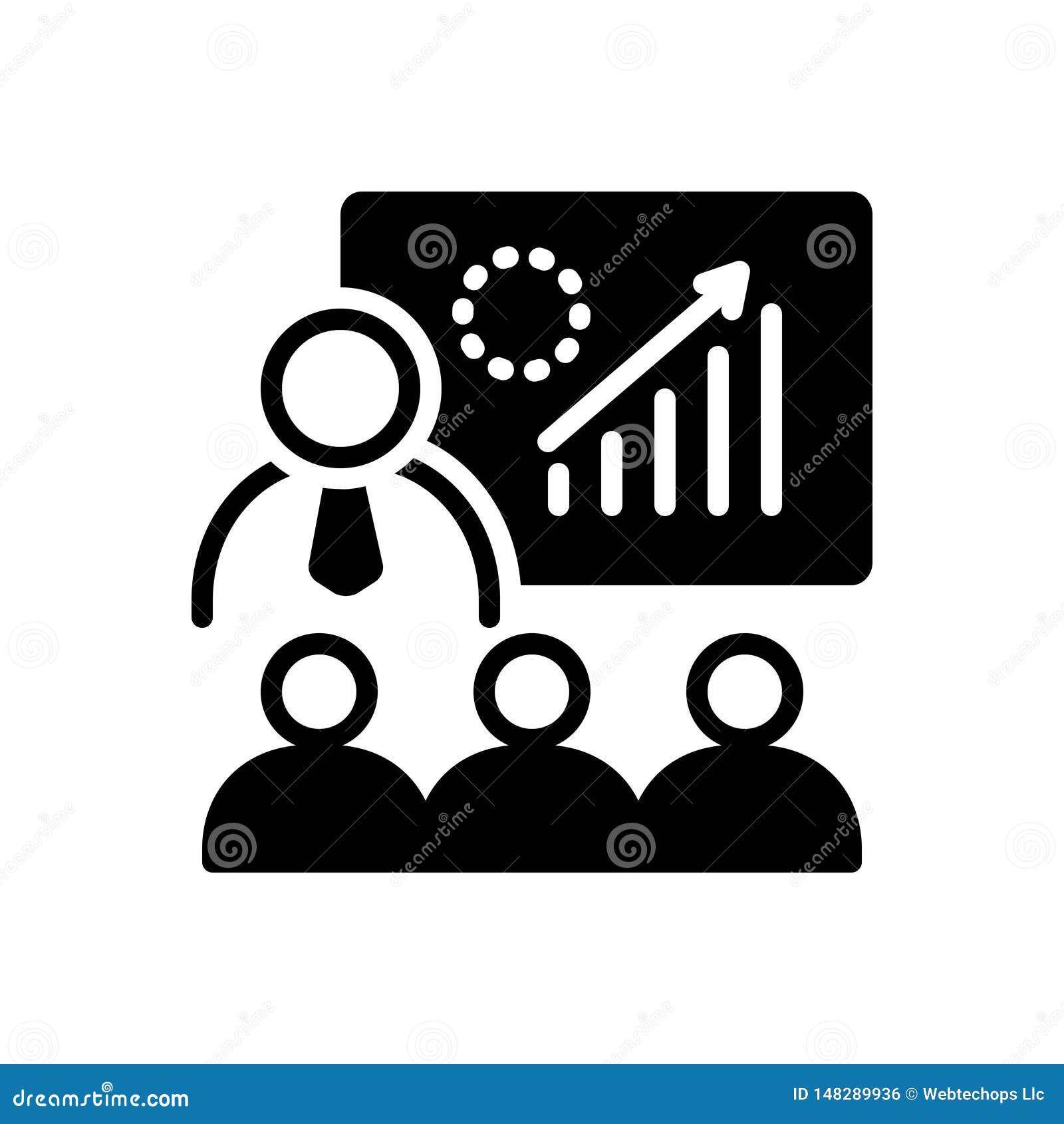 Black Solid Icon for Training, Coach and Professional Stock Vector ...