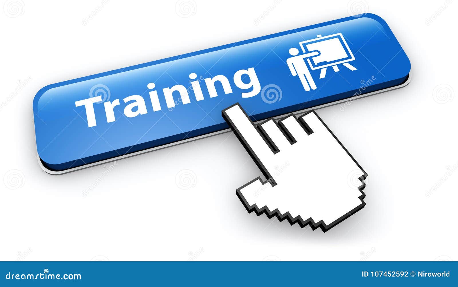 Training Icon Online Button Click Stock Illustration - Illustration of ...