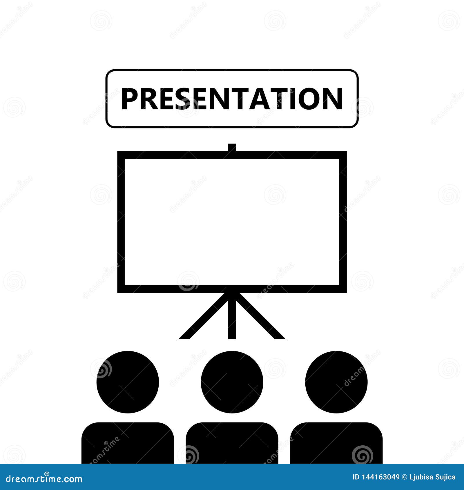 The Training Icon, Presentation Icon Stock Vector - Illustration of ...